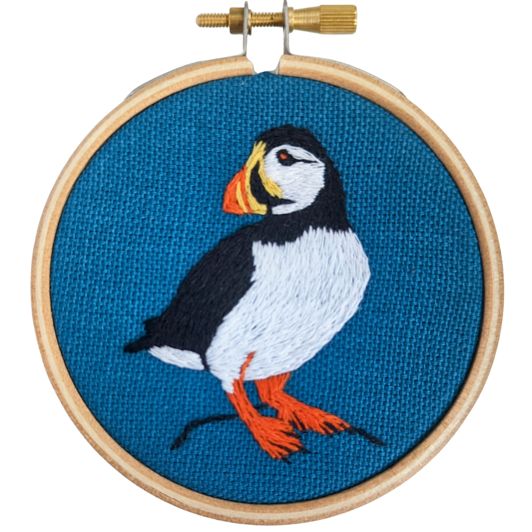 Puffin Embroidery Kit | Paraffle Embroidery