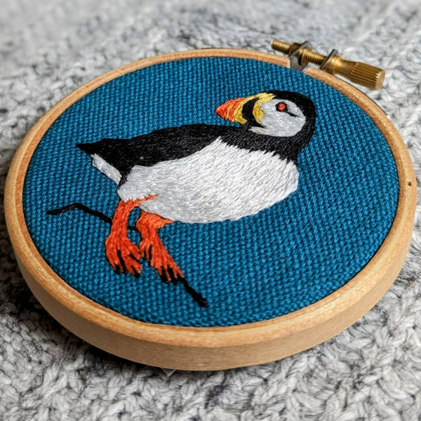Puffin Embroidery Kit | Paraffle Embroidery