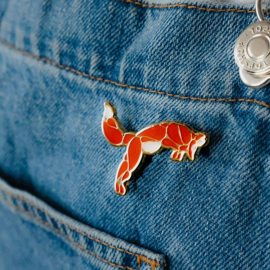 Fox Pin Badge – Paraffle Embroidery