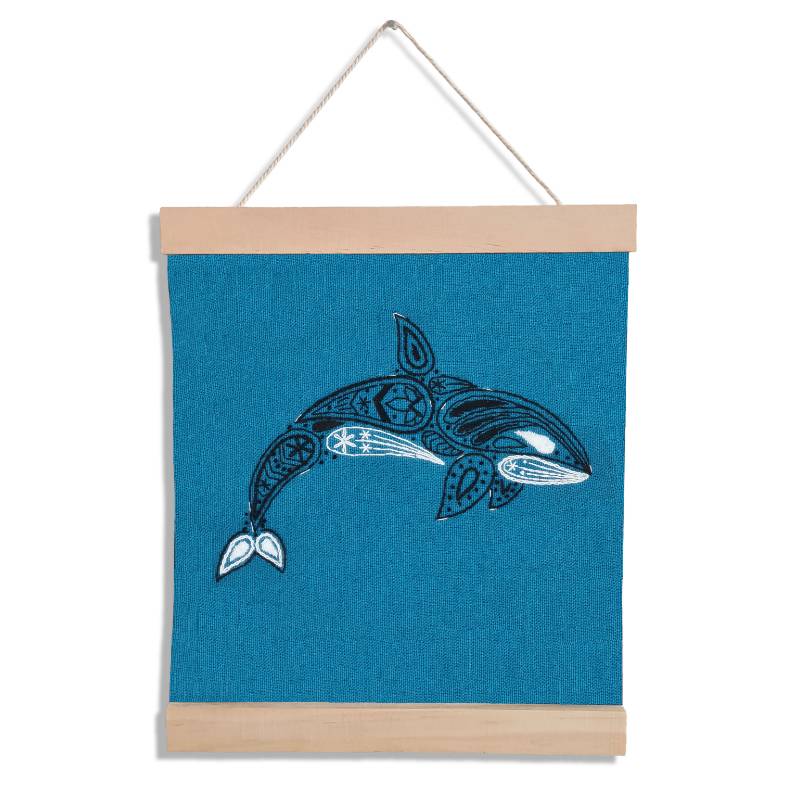 Orca Banner Embroidery Kit | Paraffle Embroidery